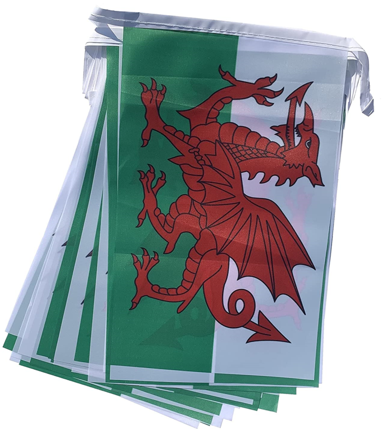 3 X 10 Metre 20 Flag Wales Welsh Dragon Rugby 6 Nations Cymru Fabric ...