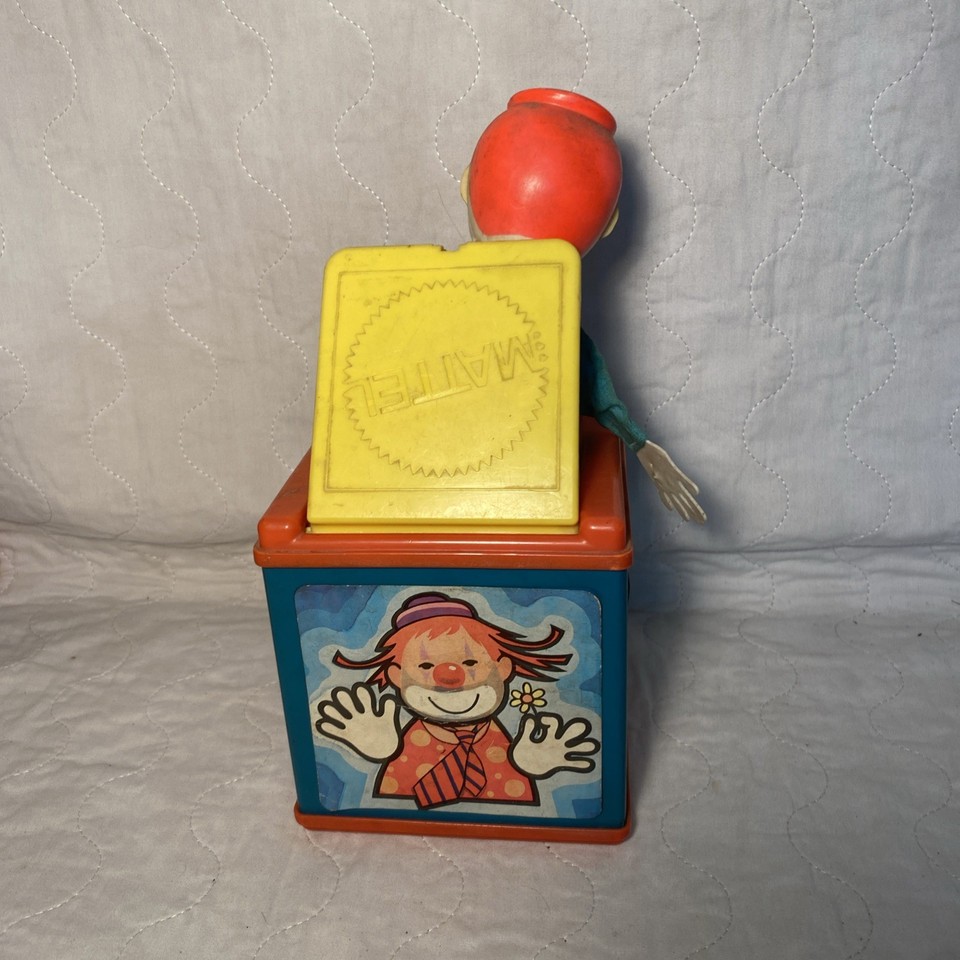 Vintage Mattel Clown Wind Up Jack in the Music Box Toy 1976 NOT WORKING ...