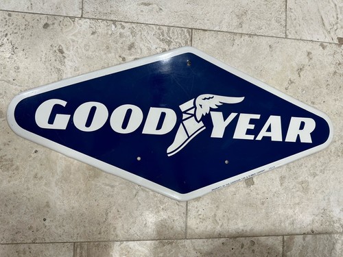 Vintage GOOD YEAR TIRE Sign Self Framed Original 13.25x28.25 AM 70 New ...