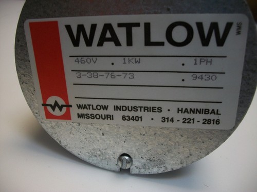 New Watlow 3-38-76-73 Heater 460V 1Kw 1Ph 9430 | eBay