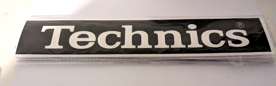 2 x Technics DJ Turntable Stickers White & Black rare for SL1200 - SL ...