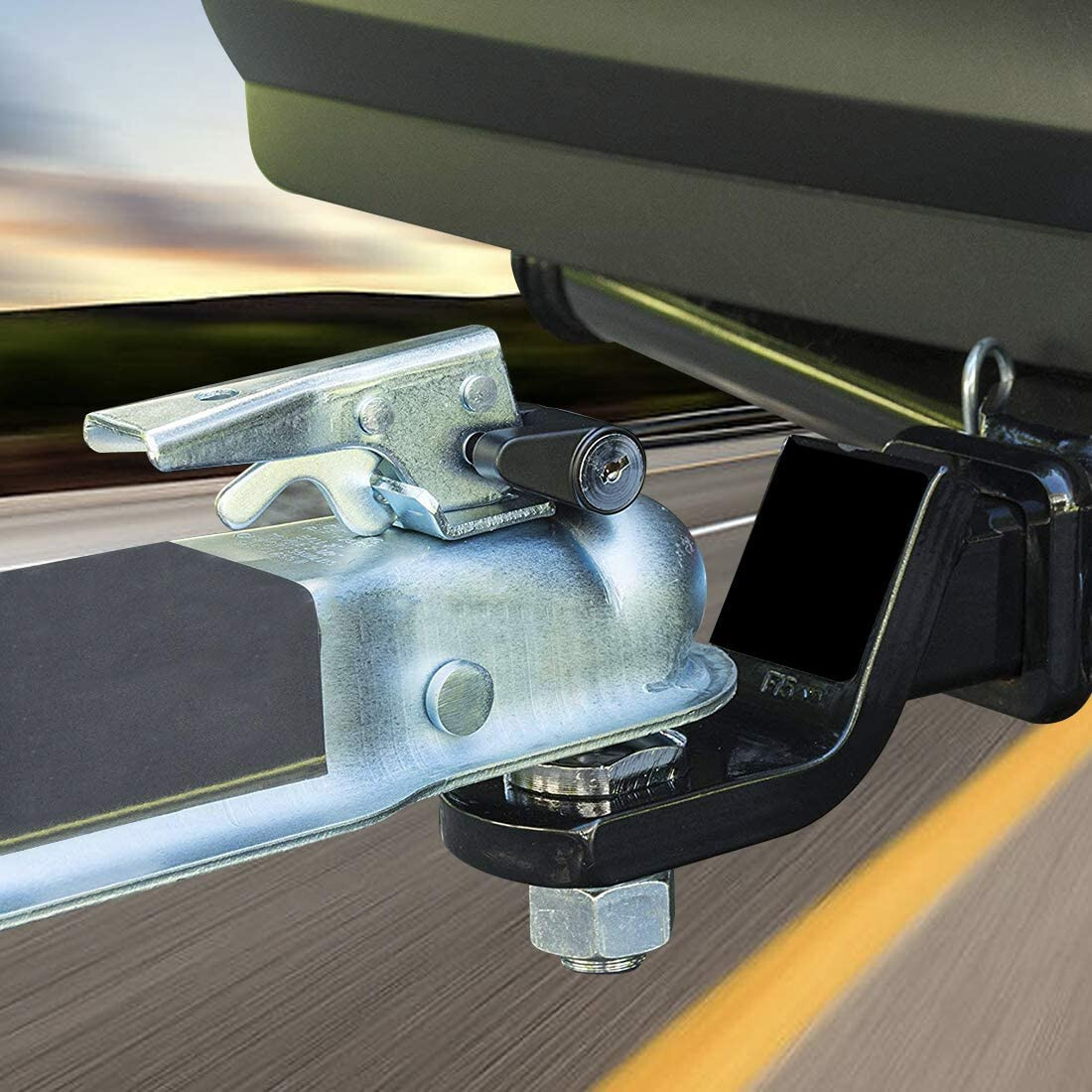 Trailer Hitch Coupler Lock Dia 1/4" Span 3/4" for Tow Boat RV Truck ...