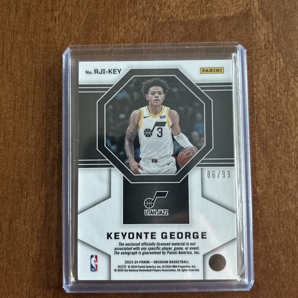 2023-24 Obsidian Keyonte George Rookie Patch Auto /99 Jazz | eBay