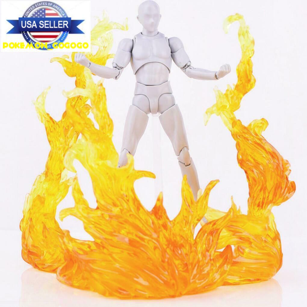 Gundam Action Figures Burning Yellow Flame Effect Part For Figma, Kamen ...