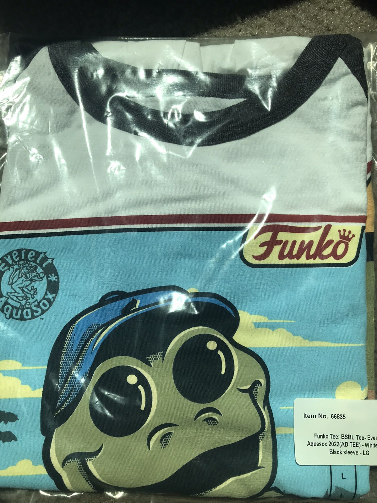 Funko Field Webbly Large Raglan Shirt Everett Aquasox 2022 Black ...