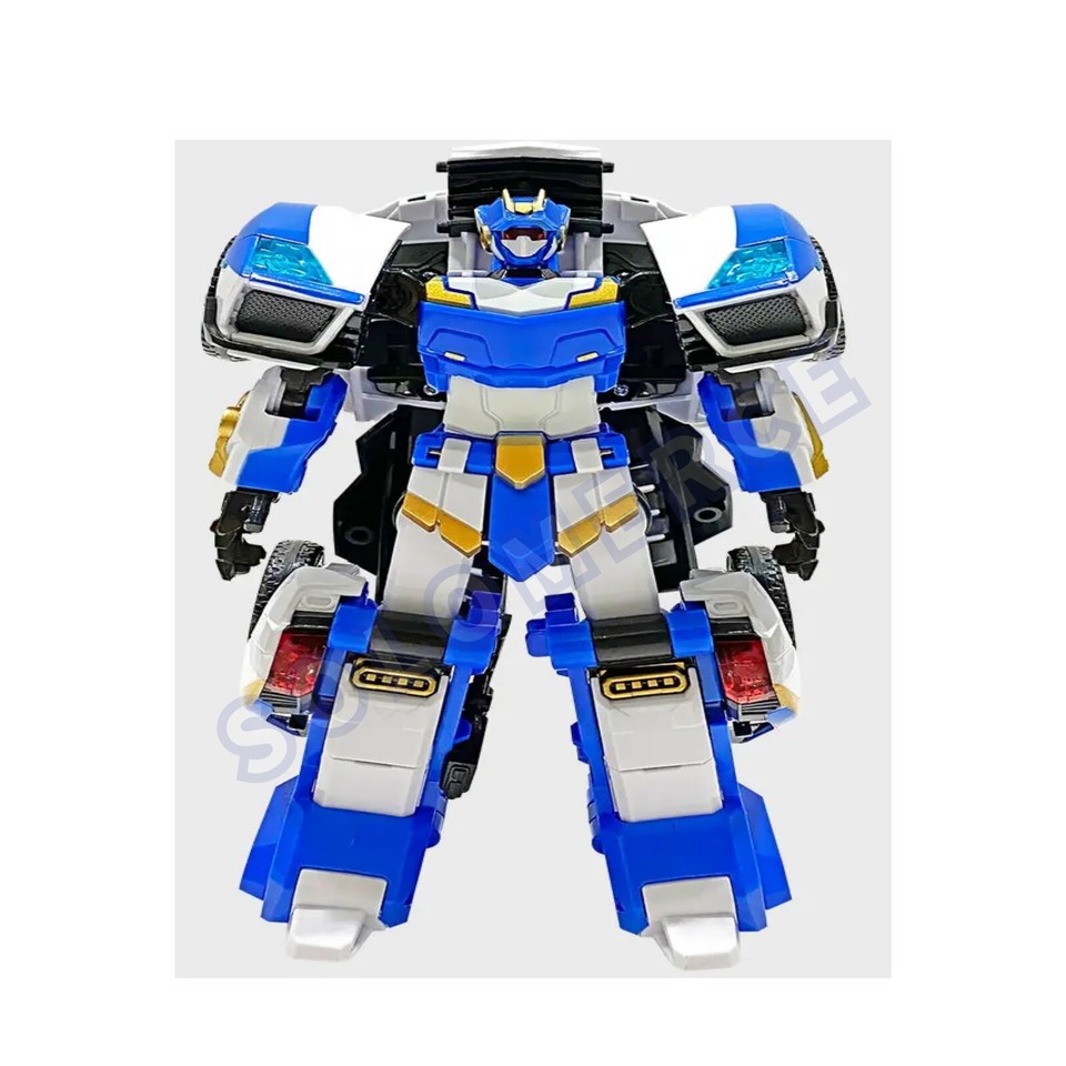 METAL CARDBOT BLUE COP Robot-Tyranno Transformation Action Figure Toy ...