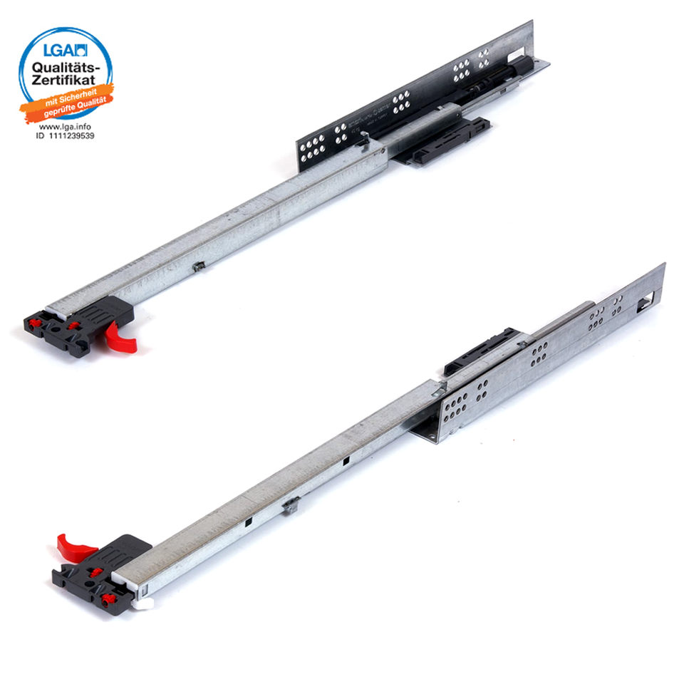 Push To Open Full Extension Undermount Drawer Runners up to 19mm & 40kg ...