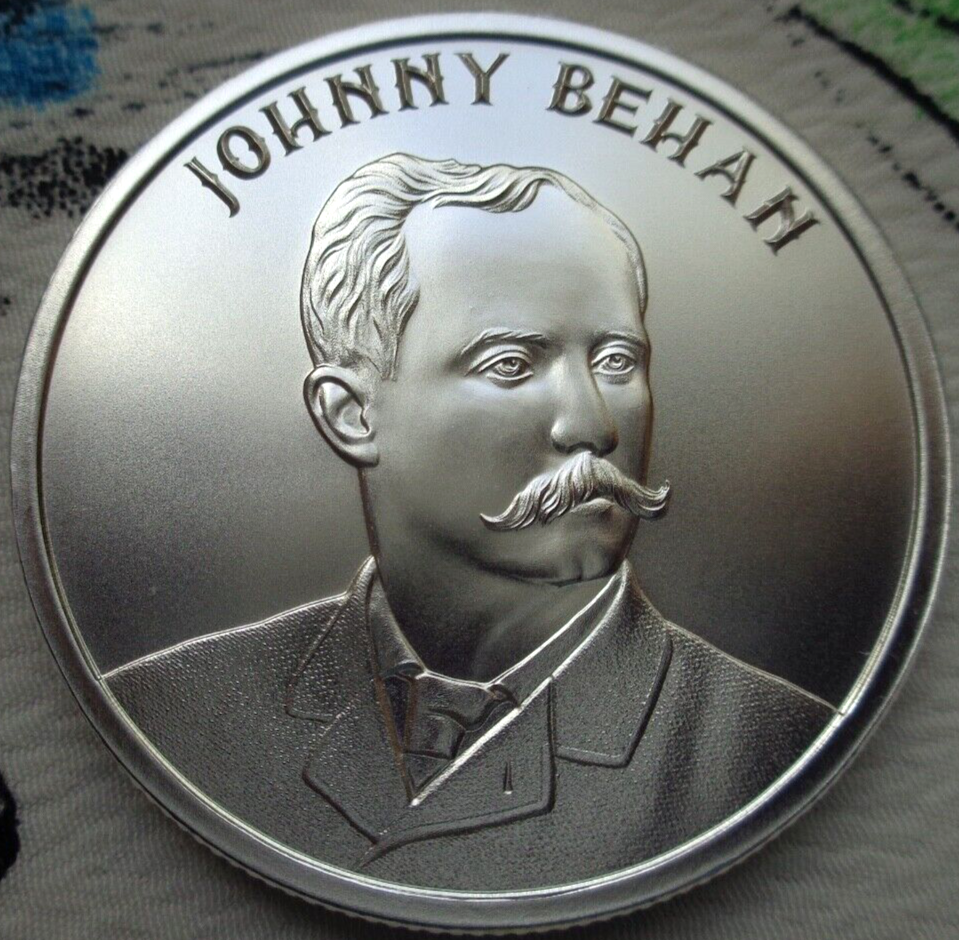 1 oz. JOHNNY BEHAN Sheriff Tombstone Wild West Legends BU round.999 ...