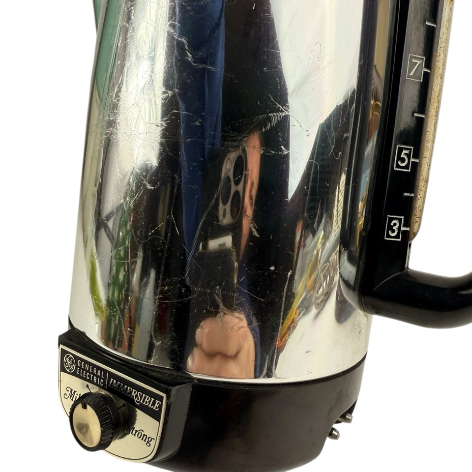 Vintage GE Coffee Maker Percolator A5P15 9-Cup Chrome Automatic General ...