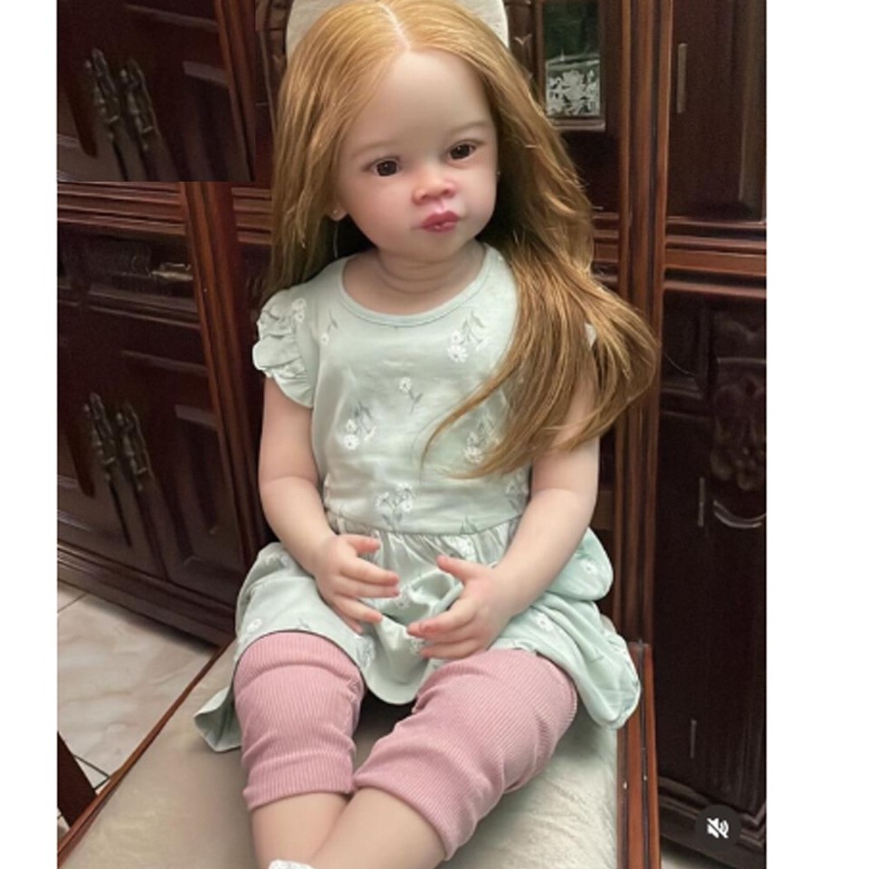 30" Artist Painted Reborn Baby Doll Finished Toddler Girl Rooted Blonde ...