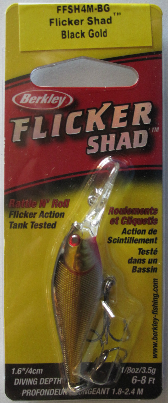 Berkley FLICKER SHAD - Size 4 - 1/8 oz. - 1-1/2" - Black Gold | eBay