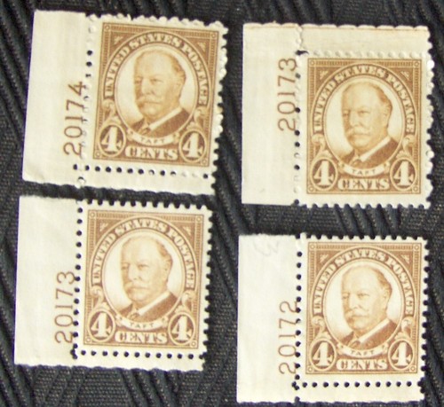 Single US 4¢ Stamp SC #685 TAFT, MH, 1930 with plate number. | eBay