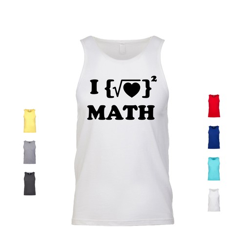 I Heart Math mathematics love equation numbers square root squared Men ...
