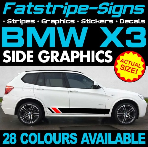 to fit BMW X3 GRAPHICS STRIPES STICKERS DECALS M SPORT SE xLINE xDRIVE ...