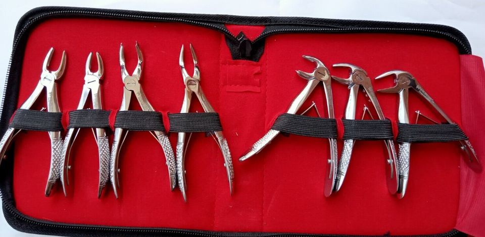 PEDO EXTRACTING FORCEPS 7PC KELIN SET DENTAL INSTRUMENTS Children | eBay