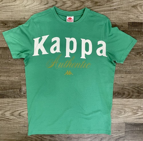 Kappa Men Authentic Cheeks Logo T-Shirt Green Size MEDIUM 361I35W-D16 ...