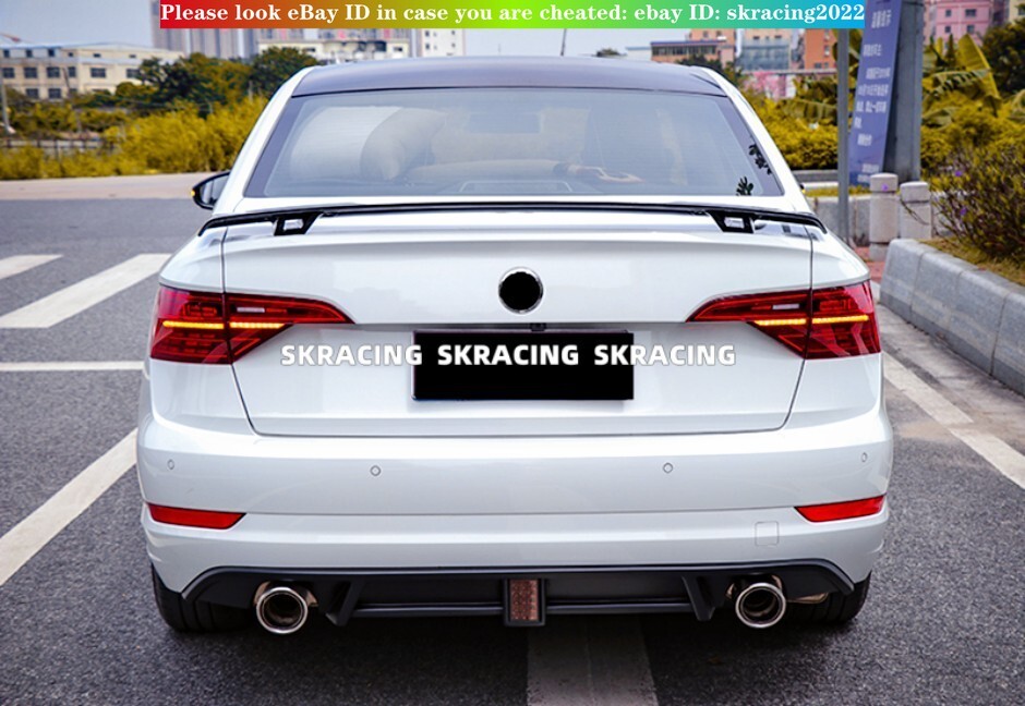 For VW Jetta GLI 2019-2021 Sedan Gloss Black Rear Trunk Lip Spoiler ...