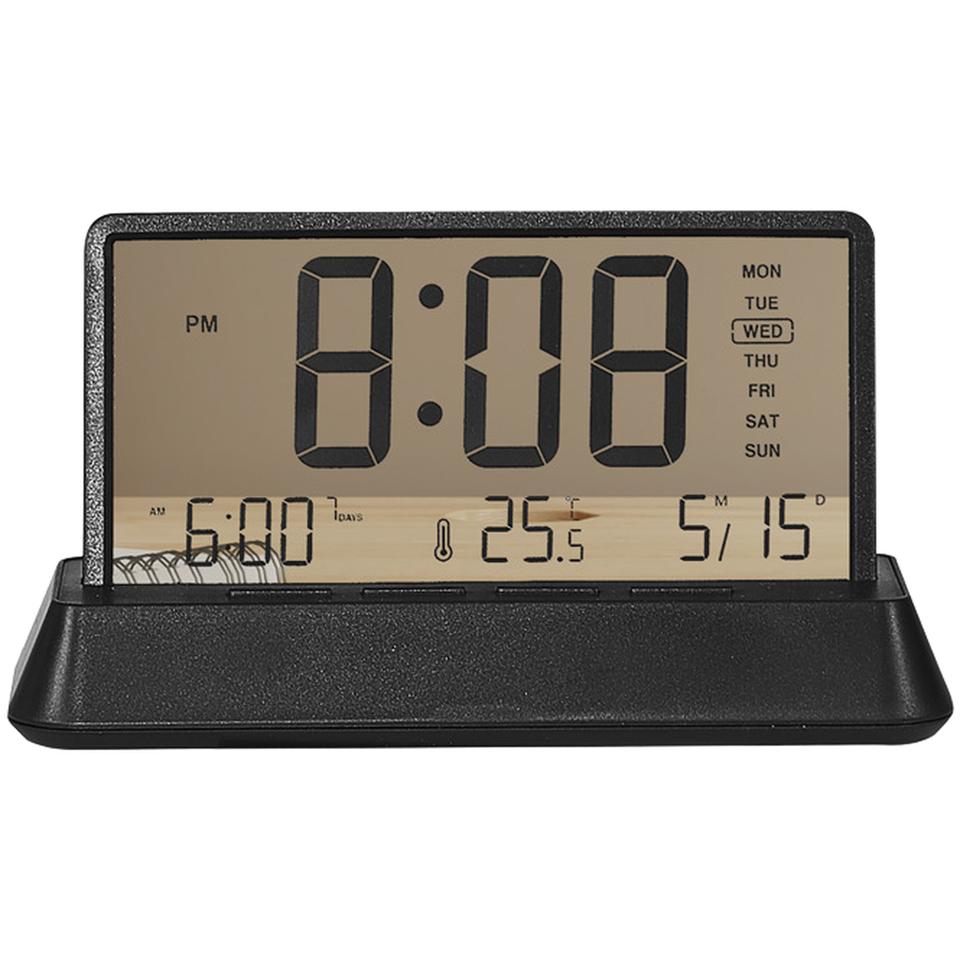 Indoor Thermometer Digital Alarm Clock Calendar Function Minimialist ...