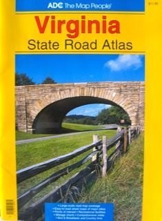 VIRGINIA STATE ROAD ATLAS By The Map People Adc *Excellent Condition ...
