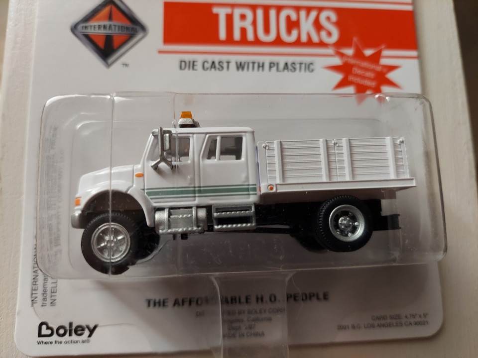 Boley HO 1/87 International Crew Cab White Stake Truck 4033-77 NEW | eBay
