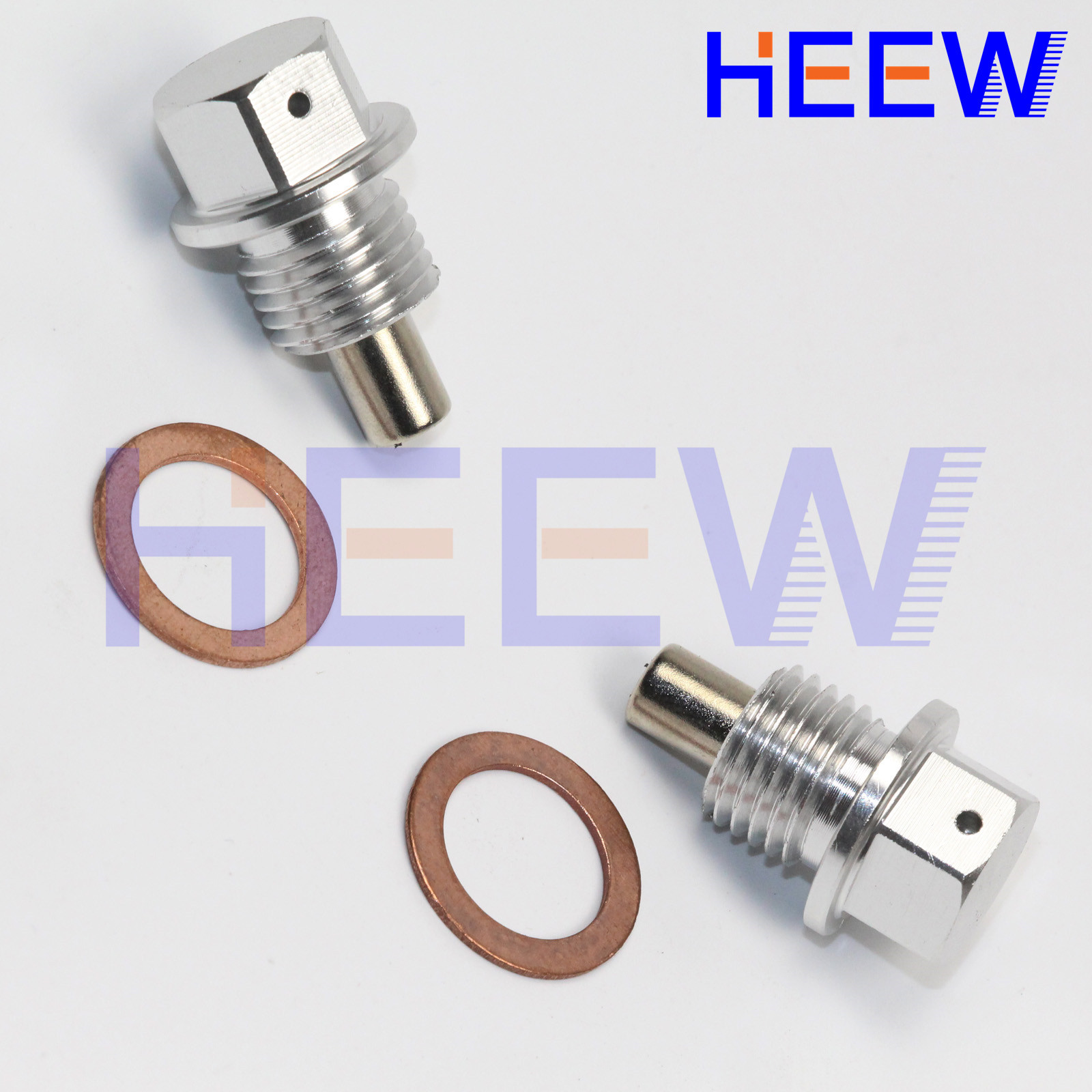 Engine Magnetic M22X1.5 Oil Pan Drain Plug Bolt Kit Crush Washer 2PCS ...