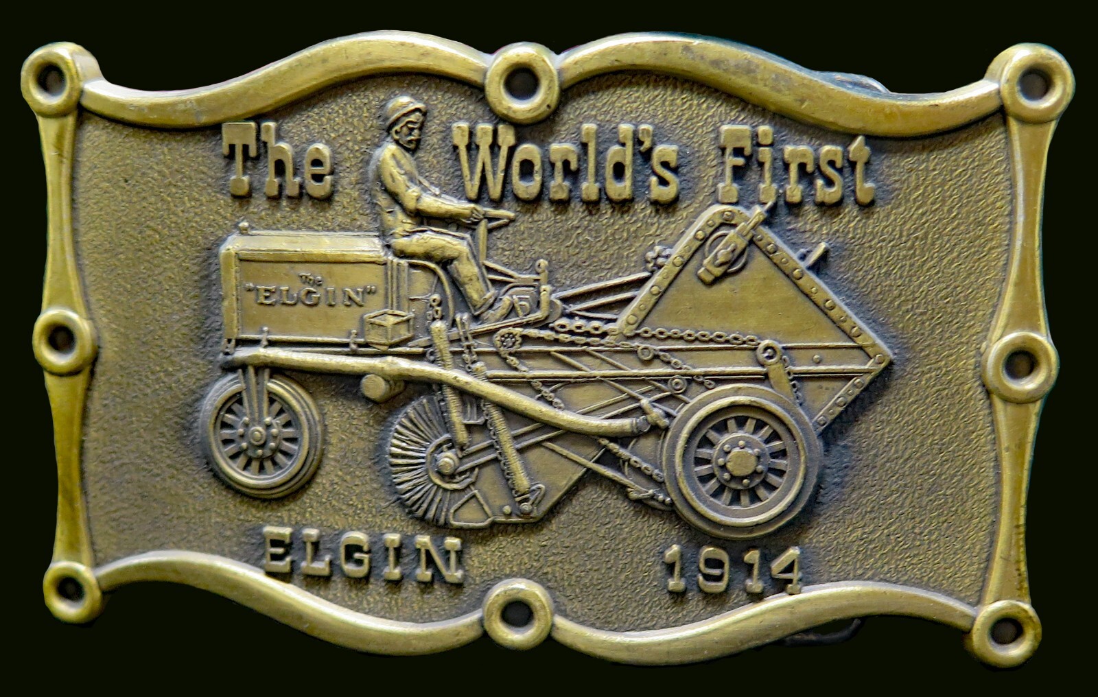 World First Elgin 1914 Street Sweeper Vintage Belt Bu… - Gem