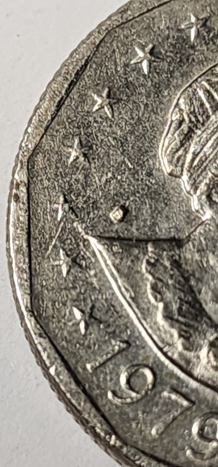 1979-S Mint Mark Over D MINT MARK Susan B. Anthony Dollar And Scars On ...