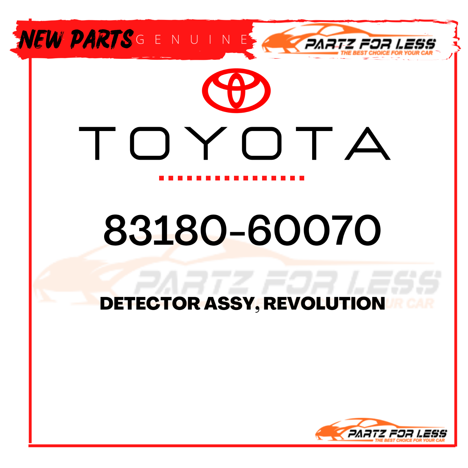 83180-60070 TOYOTA GENUINE Land Cruiser Coaster Dyna DETECTOR ASSY ...