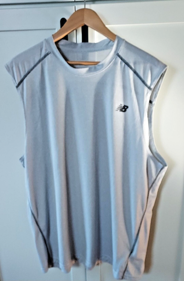 New Balance Tank Top Shirt Men's 2XL Grey Singlet Running Dry ...