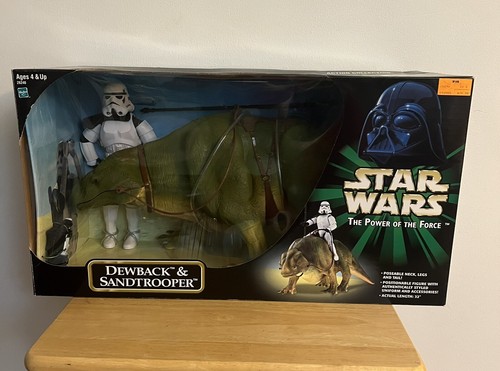 12" inch Sandtrooper & 32" Dewback MIB Star Wars Kenner 2000 POTF 1/6 ...
