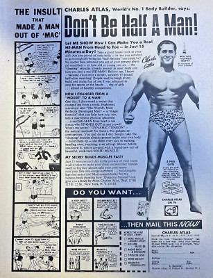 1970 Vintage Magazine Advertisement Charles Atlas Bodybuilder Course | eBay