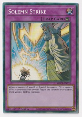 YGO GRCR-EN059 CR Solemn Strike GRCR-EN059 Yu-gi-oh | eBay