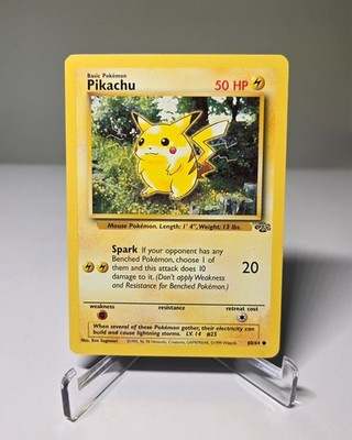 1995 96 98 POKEMON JUNGLE PIKACHU VINTAGE CARD 60/64 RED CHEEKS 50 HP ...