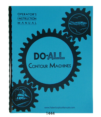 DoALL Bandsaw & Filer Models V16, V26, V36,V60 & ML Operators Manual ...