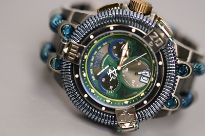 INVICTA King Python Men 50.0mm Stainless Steel Titanium + Light Blue ...