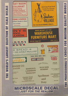 MICROSCALE HO DECAL - MISC MODERN BUILDING SIGNS #2 | eBay