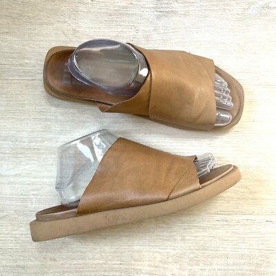 BUENO Jesse Slide Sandals EU Sz 41 US 10 Leather Brown | eBay