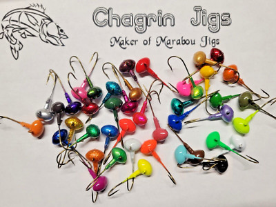 10 Pack Painted Football Jig Heads w/barb - Select a color and size | eBay