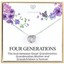 Four Generations Necklace For Great Grandmother - Sterling Silver ...
