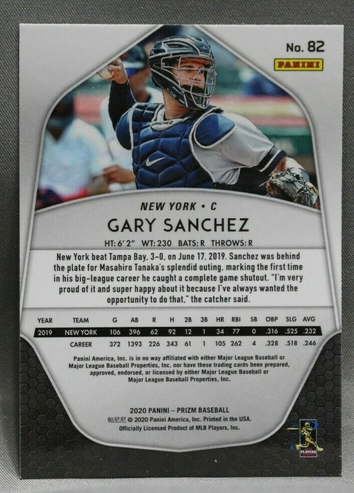 2020 Panini Prizm Gary Sanchez Baseball Card #82 | eBay