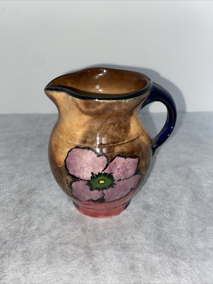 H & K Tunstall Hand Painted Pitcher Creamer 4" Flowers #4901 Made In ...