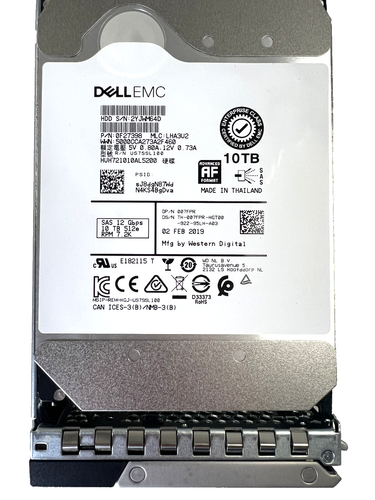 07FPR Dell 10TB 7.2K RPM SAS 12Gb/s 3.5" 512e HDD 007FPR ...