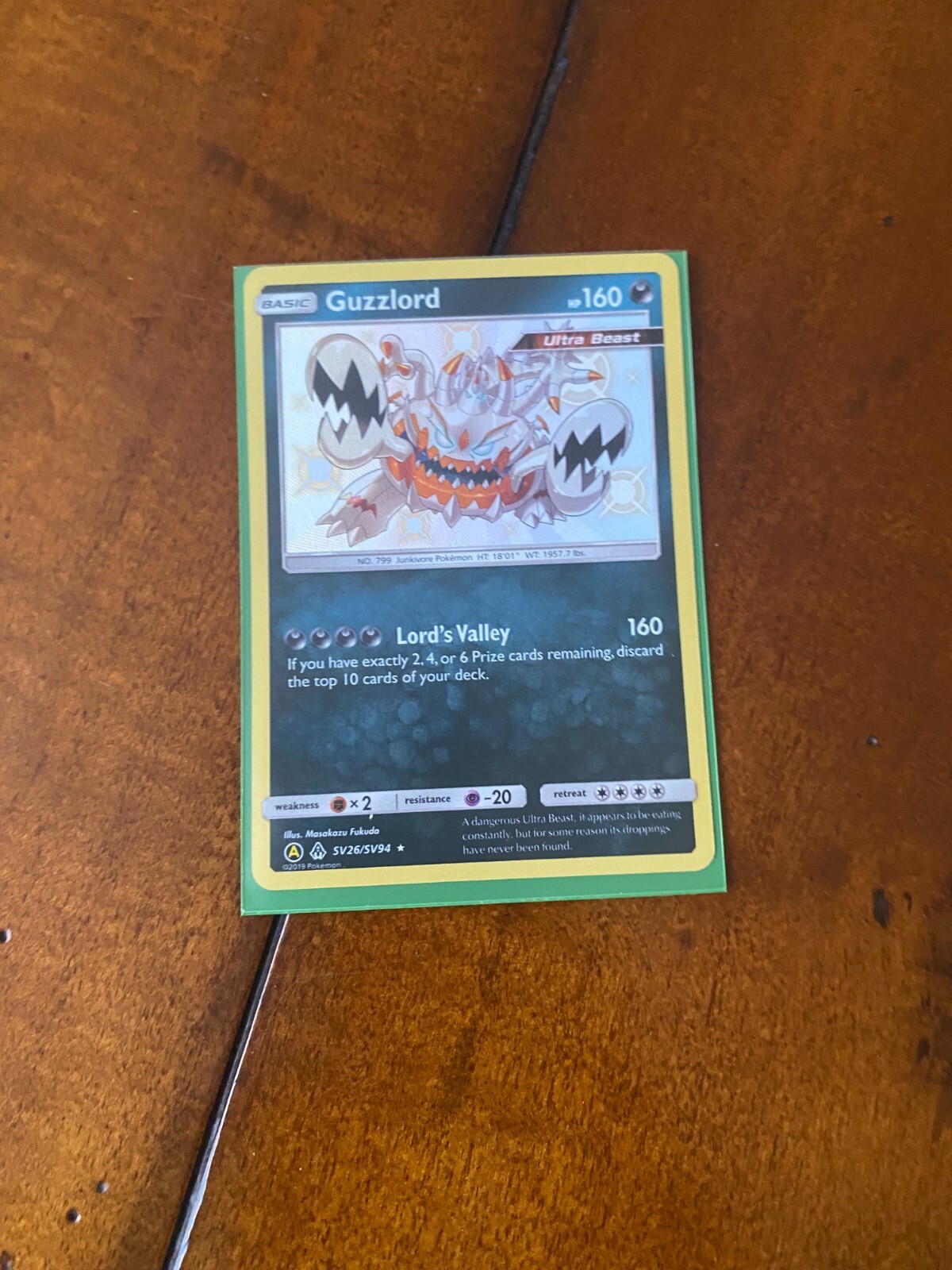 Pokémon TCG Guzzlord Hidden Fates SV26/SV94 Holo Shiny Holo Rare | eBay