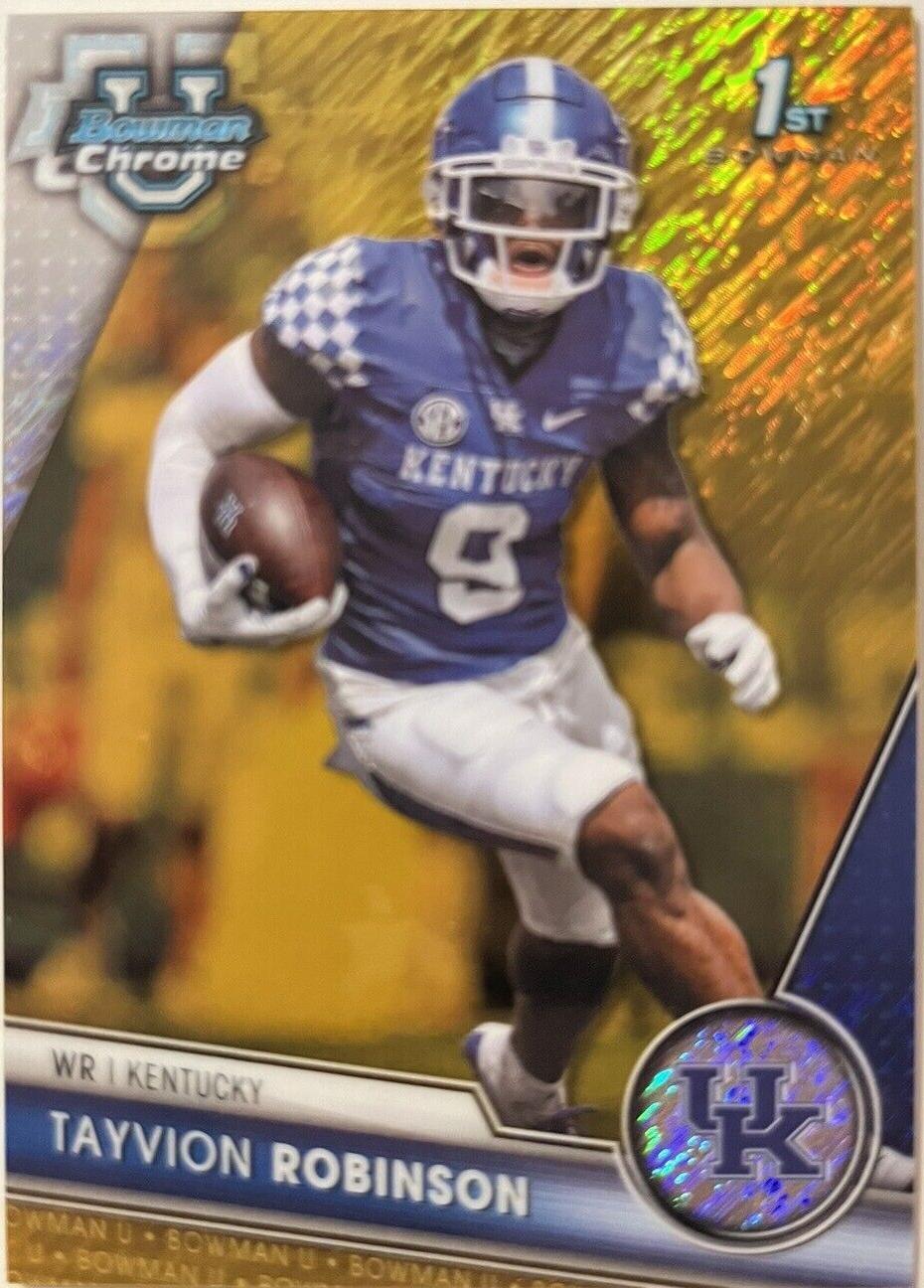 2023 Bowman University Chrome - Tayvion Robinson #12 Gold Refractor /50 ...