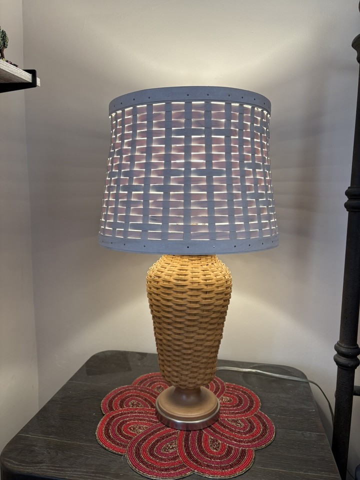 Longaberger Hostess Woven Table Lamp W/ Dresden And Company Woven Lamp ...