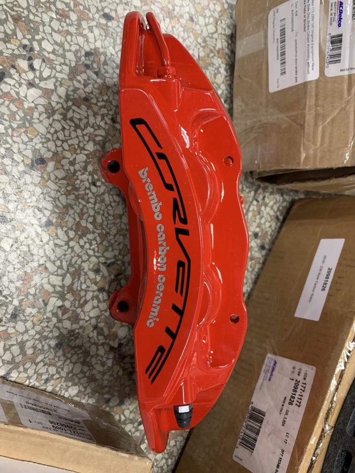 2016+ Corvette Z06 Red Rear Brembo Carbon Ceramic GM Brake Calipers ...