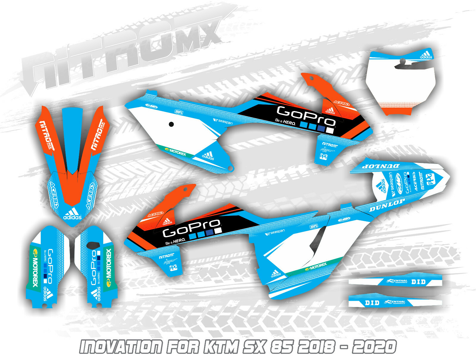 NitroMX Graphics for KTM SX 85 SX85 2018 2019 2020 2021 2022 2023 2024 ...