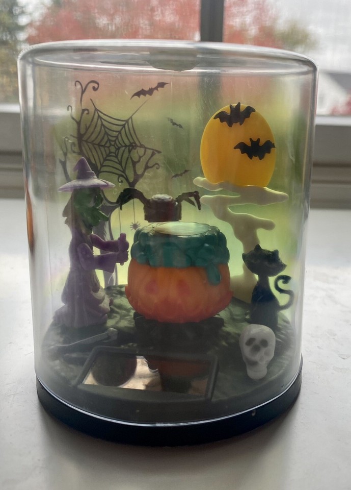Solar Fluttering Spider Witch Cauldron Halloween Figure | eBay