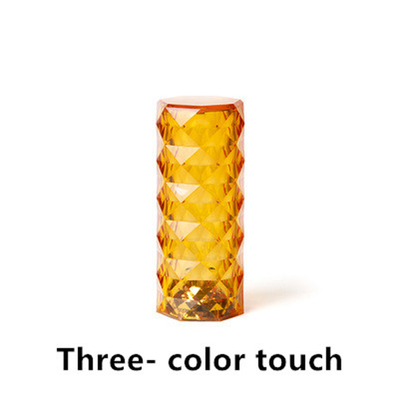 Nordic crystal touch-dimming USB diamond rose projector night lamp | eBay