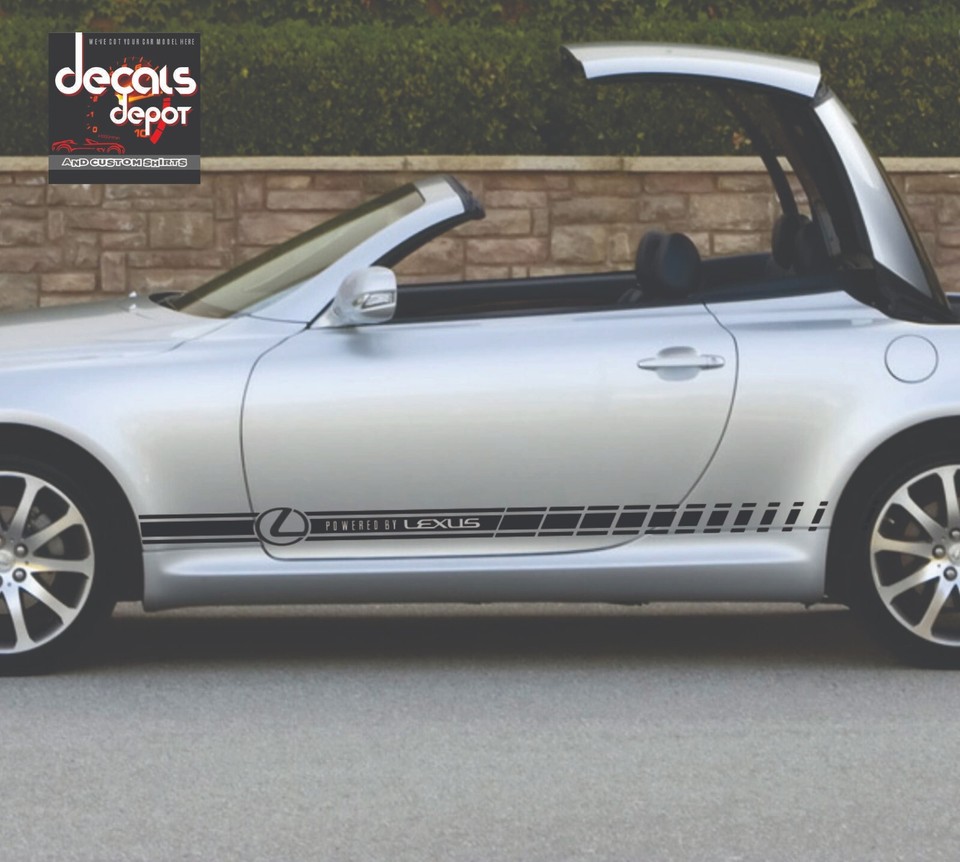 Racing stripes, sporty vinyl decal, Lexus rx, is, f-sport, es, ls, ls ...